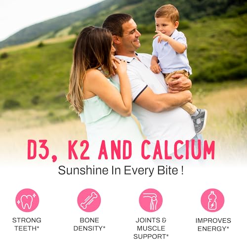 Daily vitamin D3 K2 gummy dose