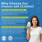 Daily vitamin D3 K2 supplement capsules
