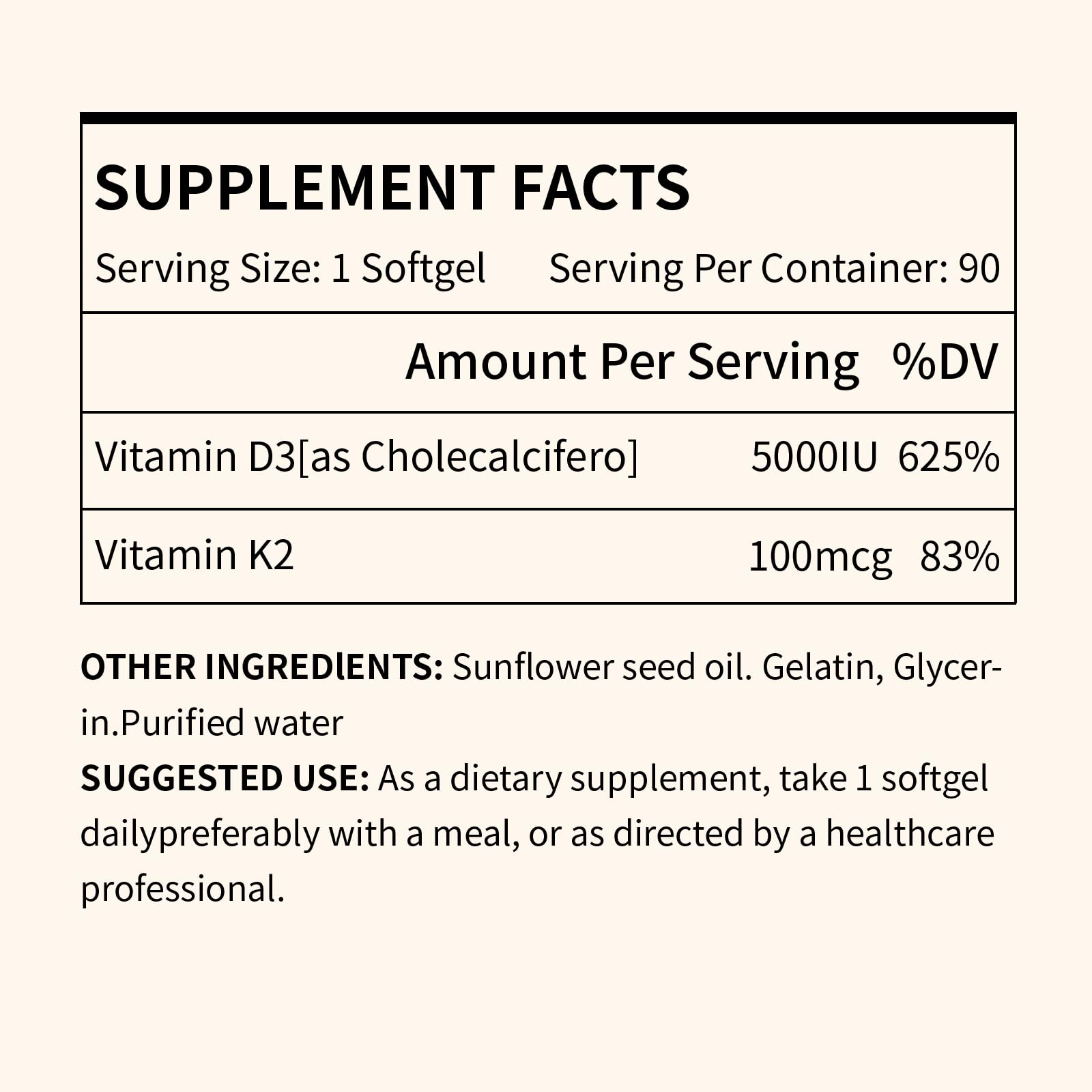 daily vitamin d3 k2 supplement