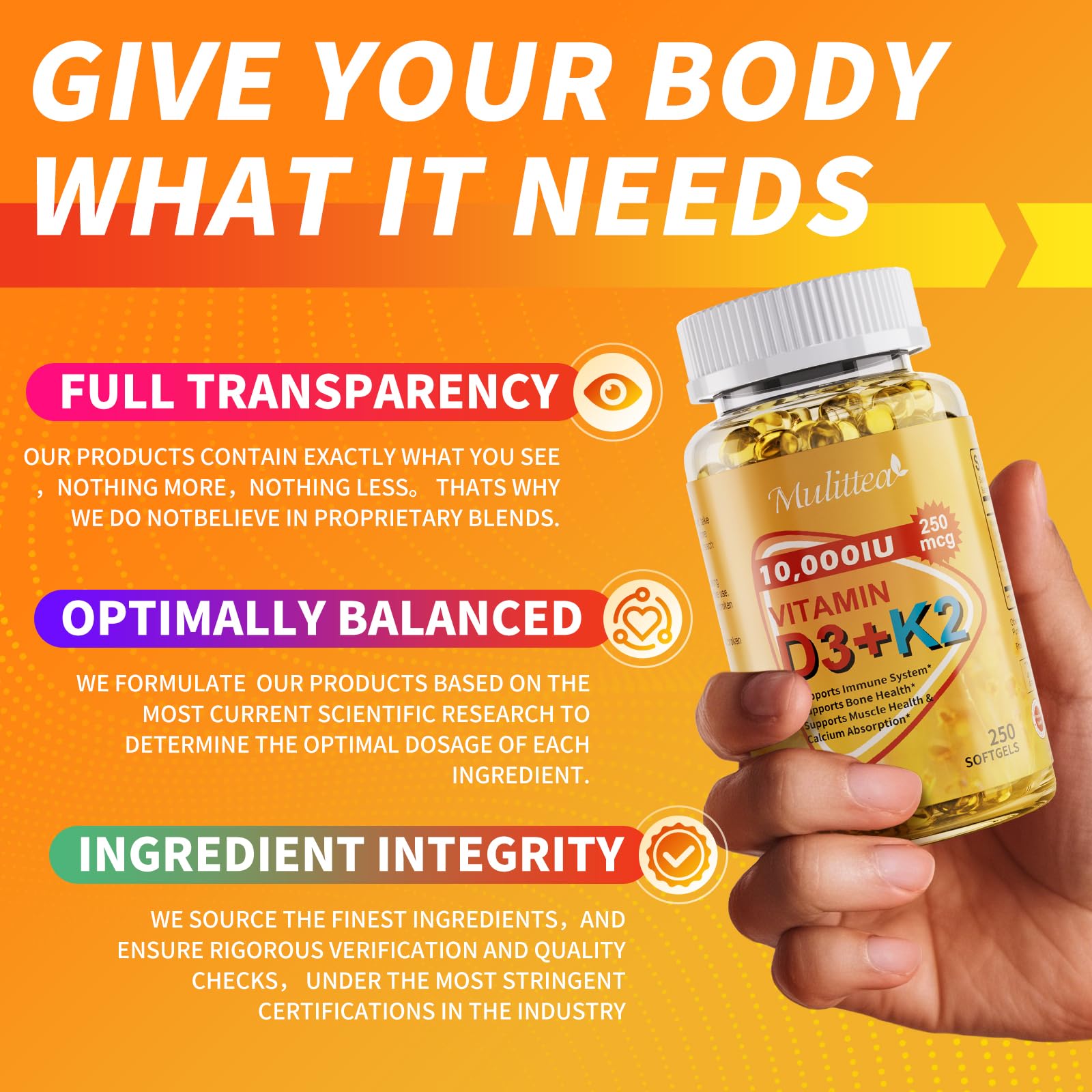 daily vitamin D3 K2 supplement