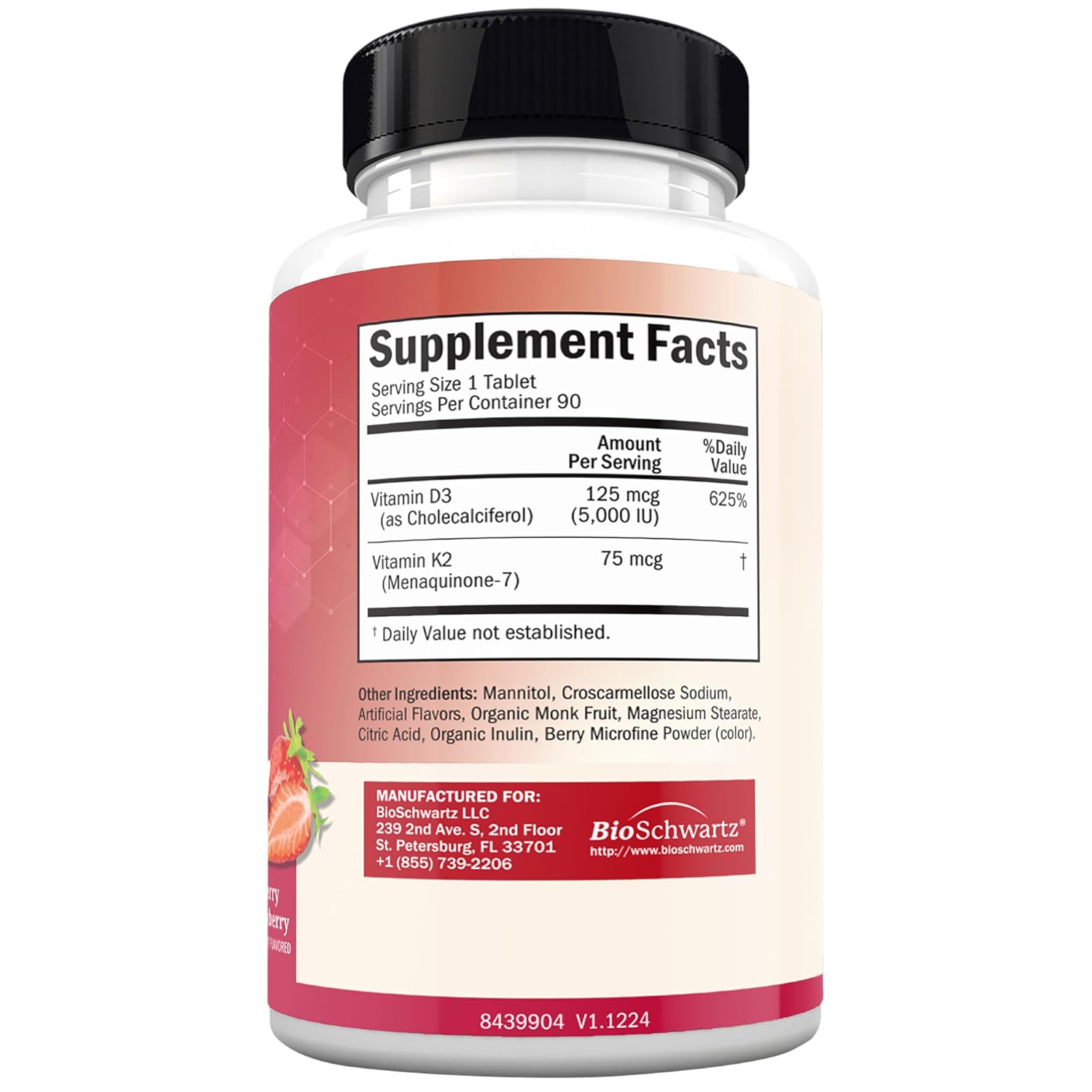 daily vitamin D3 K2 supplement