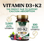 Daily vitamin D3 K2 supplement