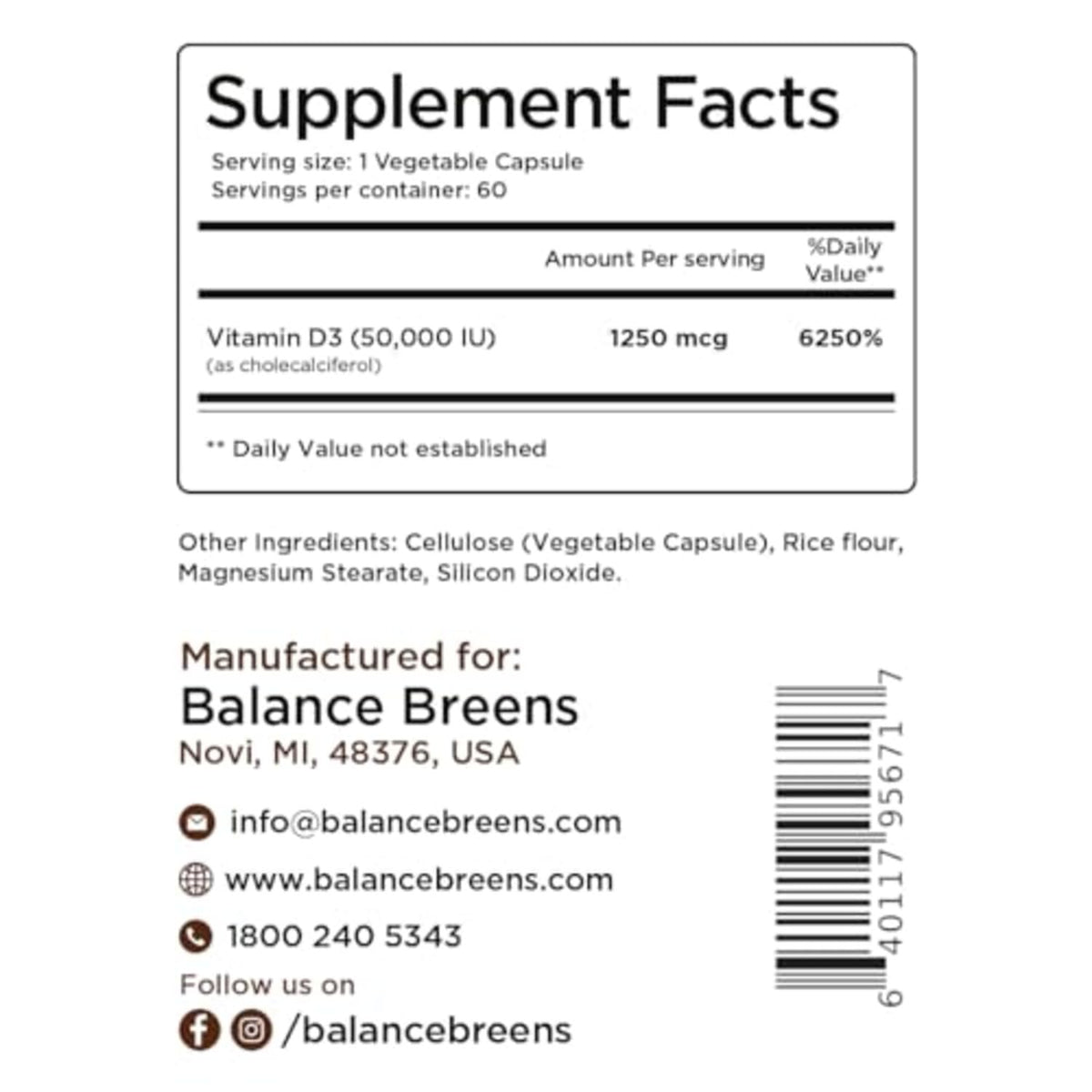 Daily Vitamin D3 supplement for wellness