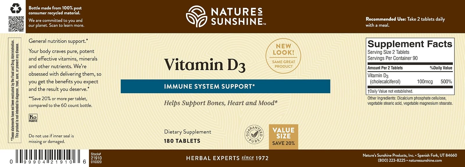 Daily Vitamin D3 supplement for wellness