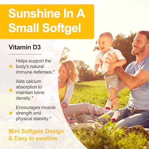 daily vitamin D3 supplement softgels