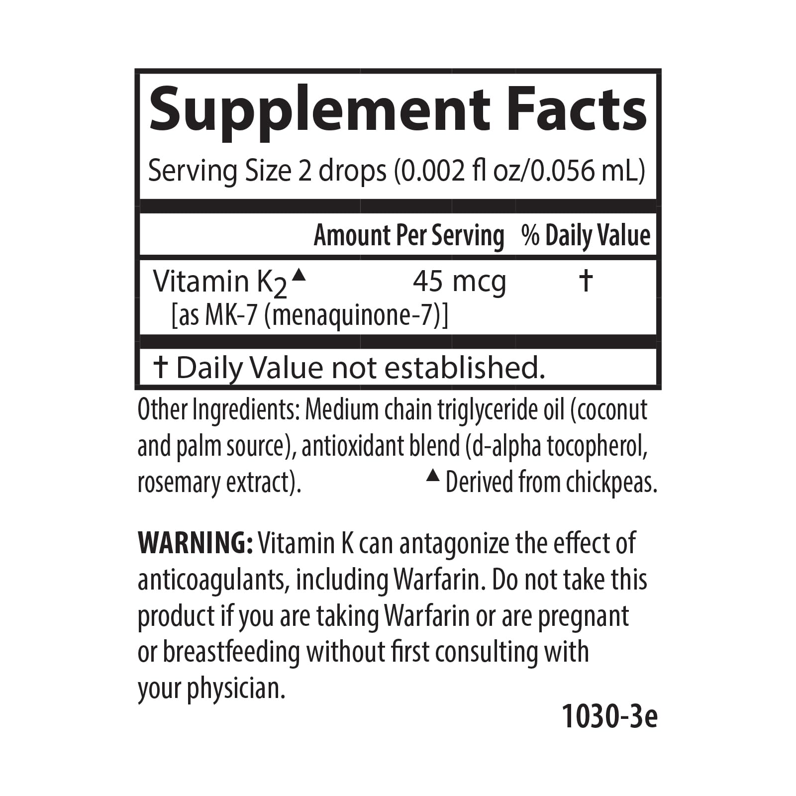 daily vitamin K support in easy drops