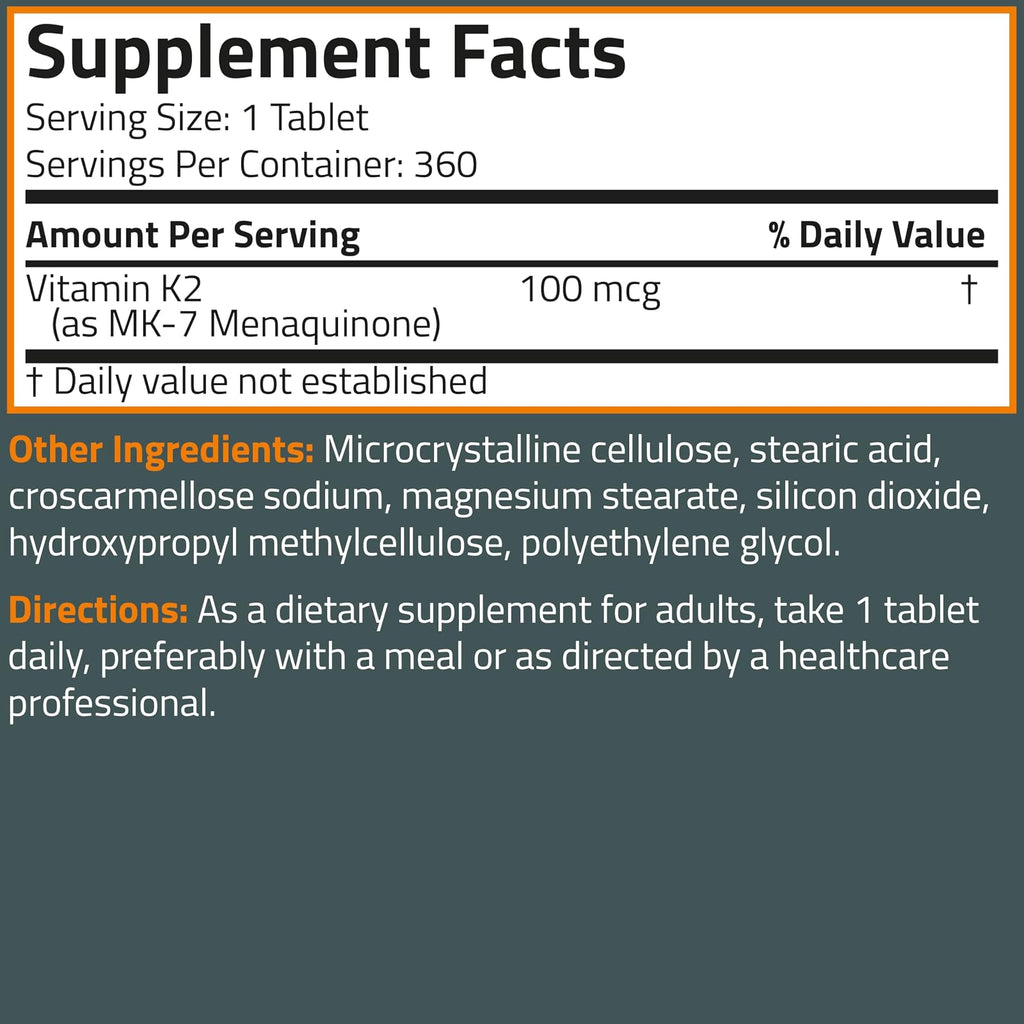 daily vitamin K2 MK-7 supplement
