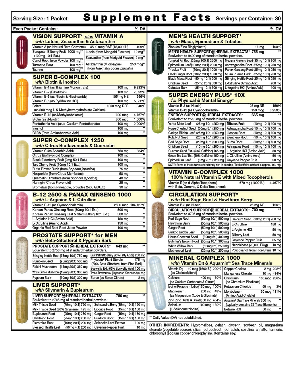 daily vitamin pack for men