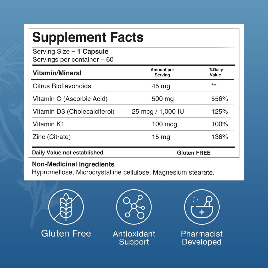 Daily vitamin supplement for skin vitality