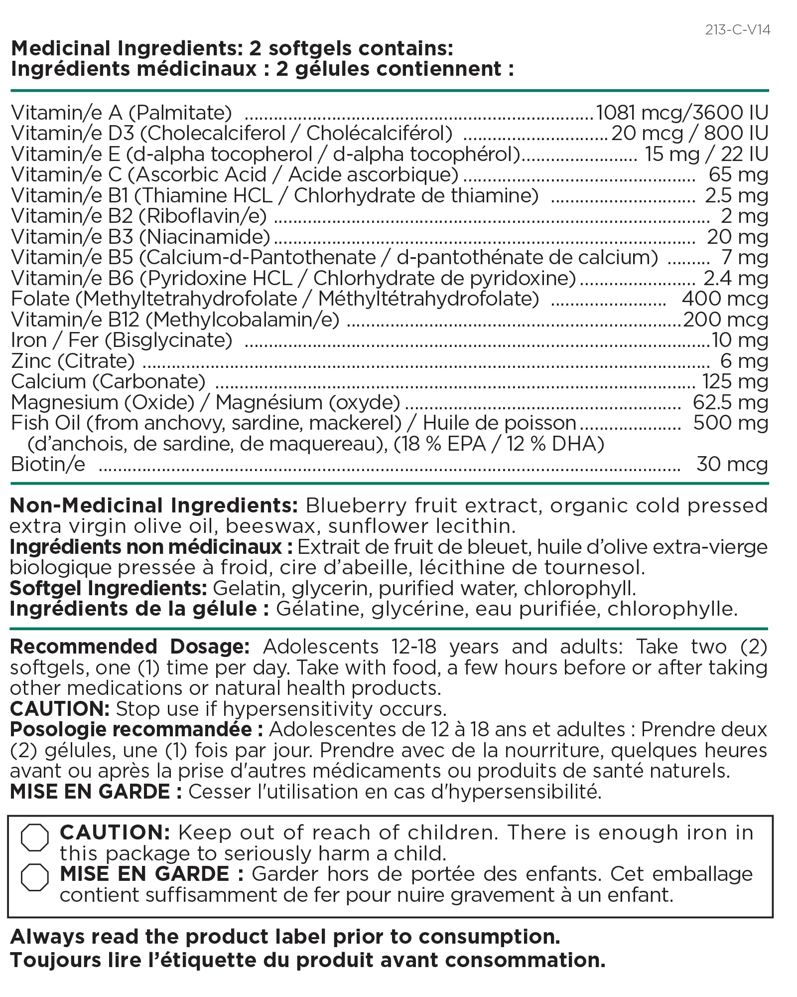 daily vitamin support for teenage girls