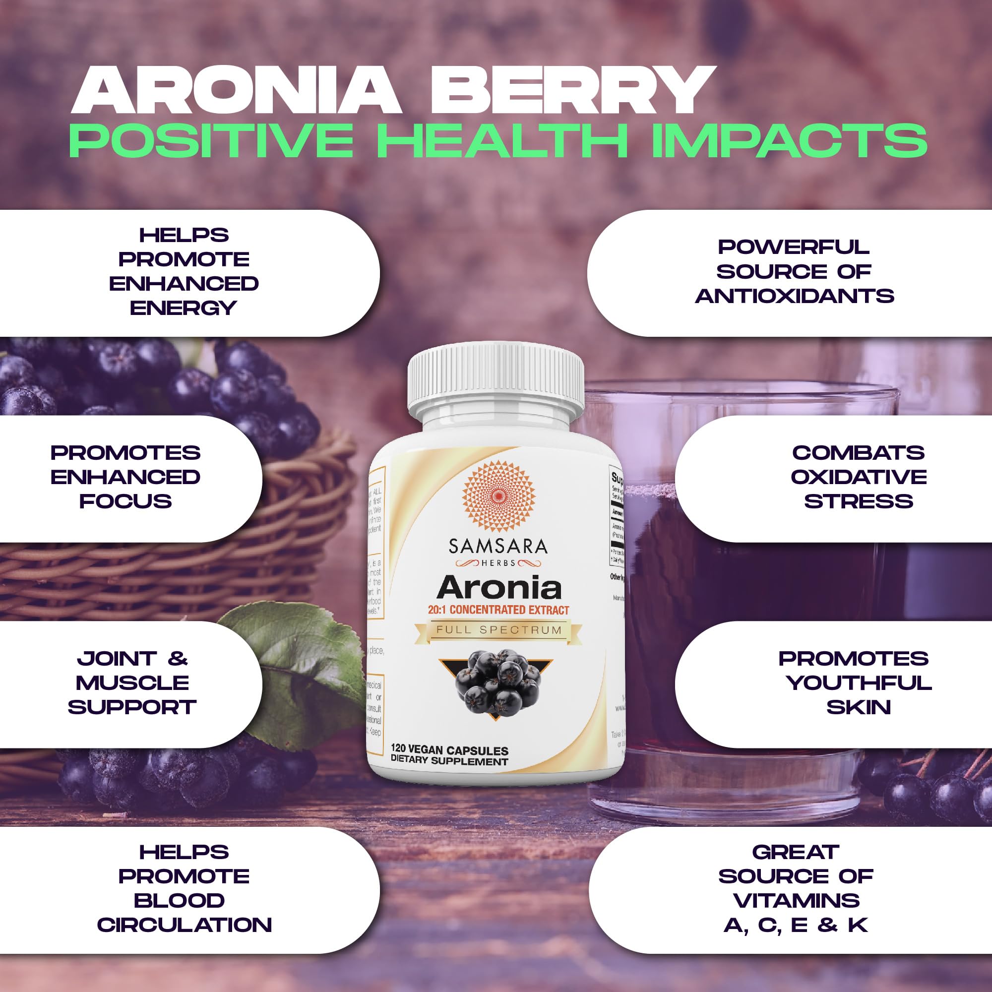 daily vitamin support with aronia berries