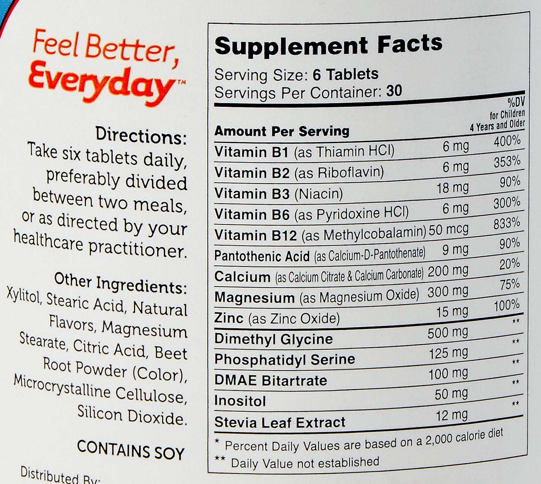 daily vitamins for children's focus