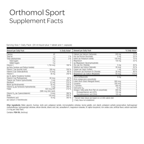 Daily vitamins for enhanced athletic performance