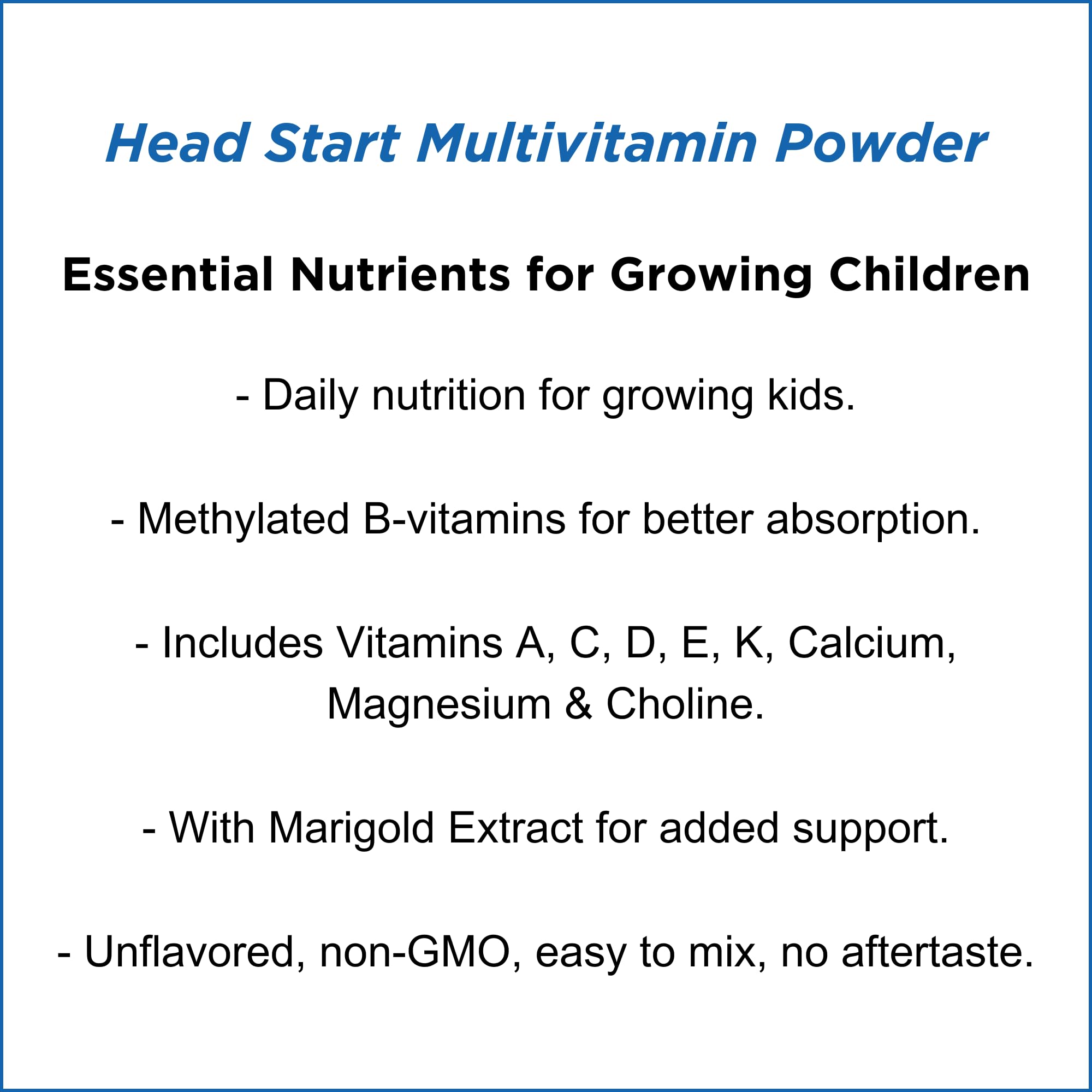 daily vitamins for healthy growth