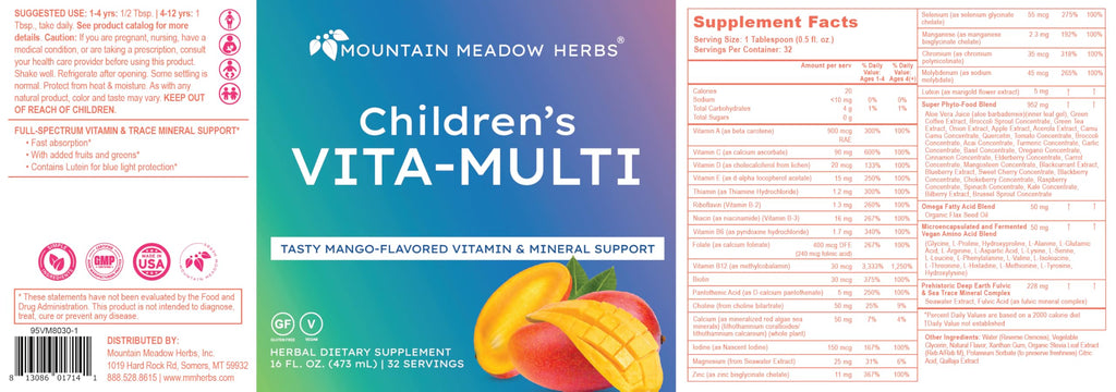 daily vitamins for kids' overall health