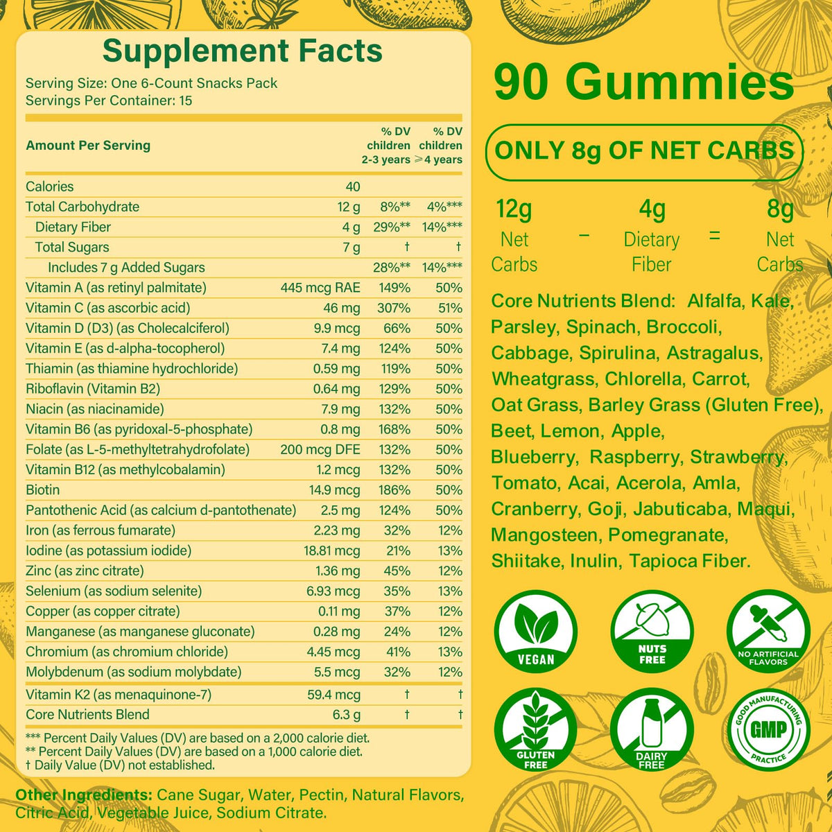 daily vitamins for kids with fruits