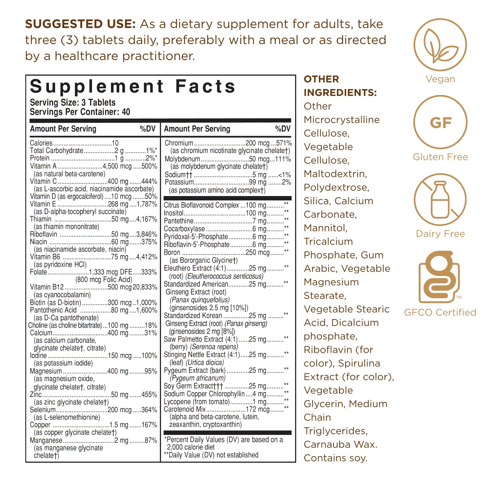 daily vitamins for men's health