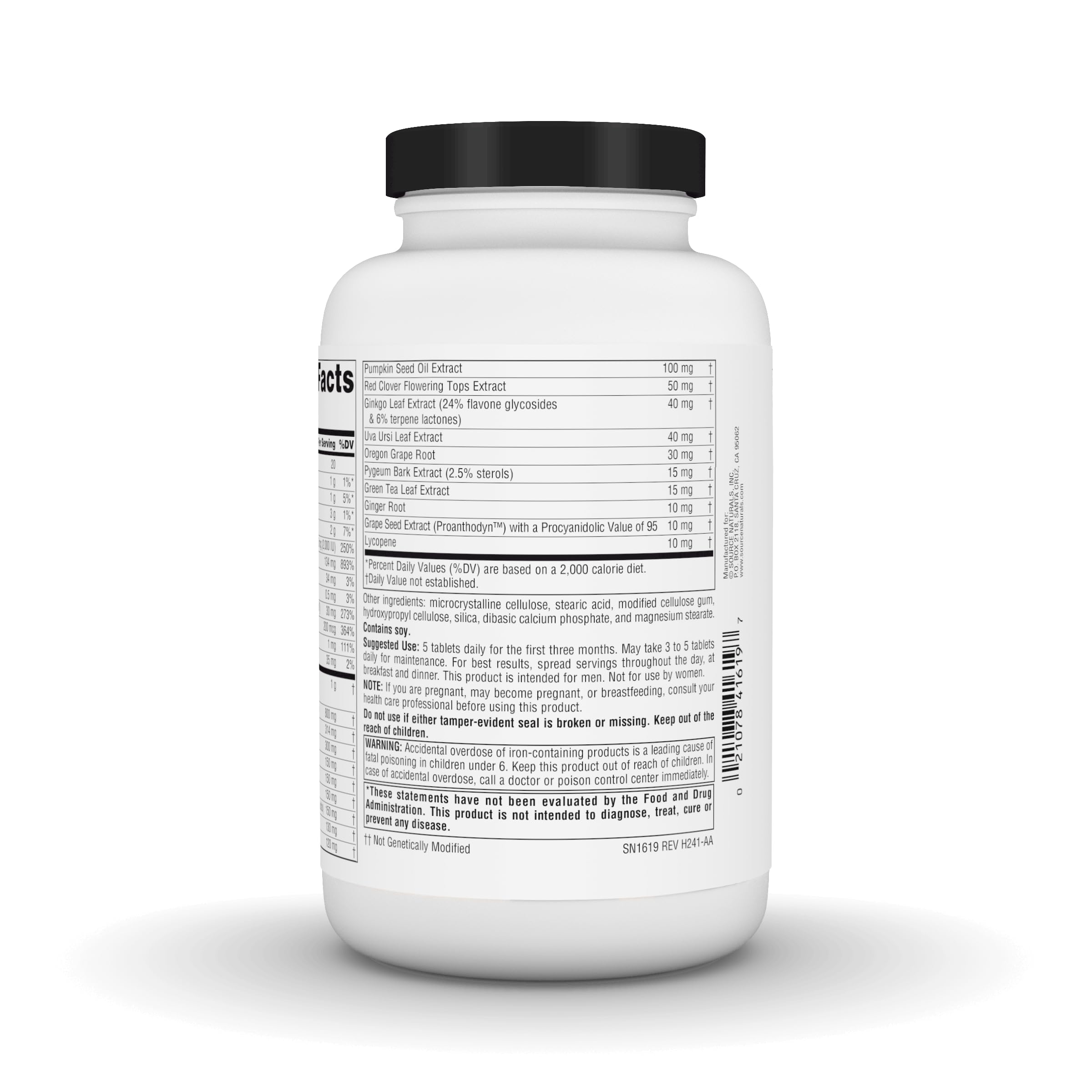 daily vitamins for men's prostate health