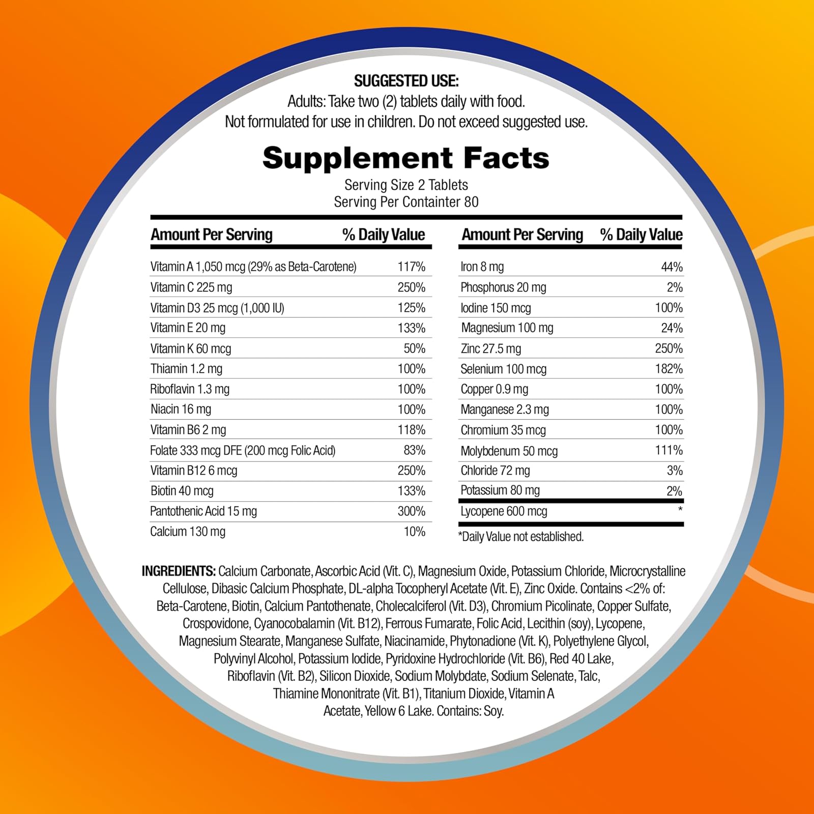 daily vitamins for men's wellness
