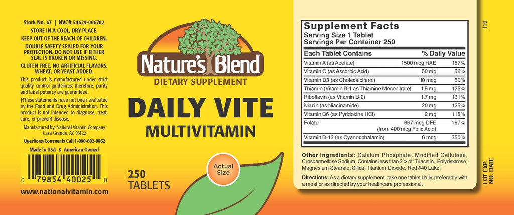 daily vitamins for overall health