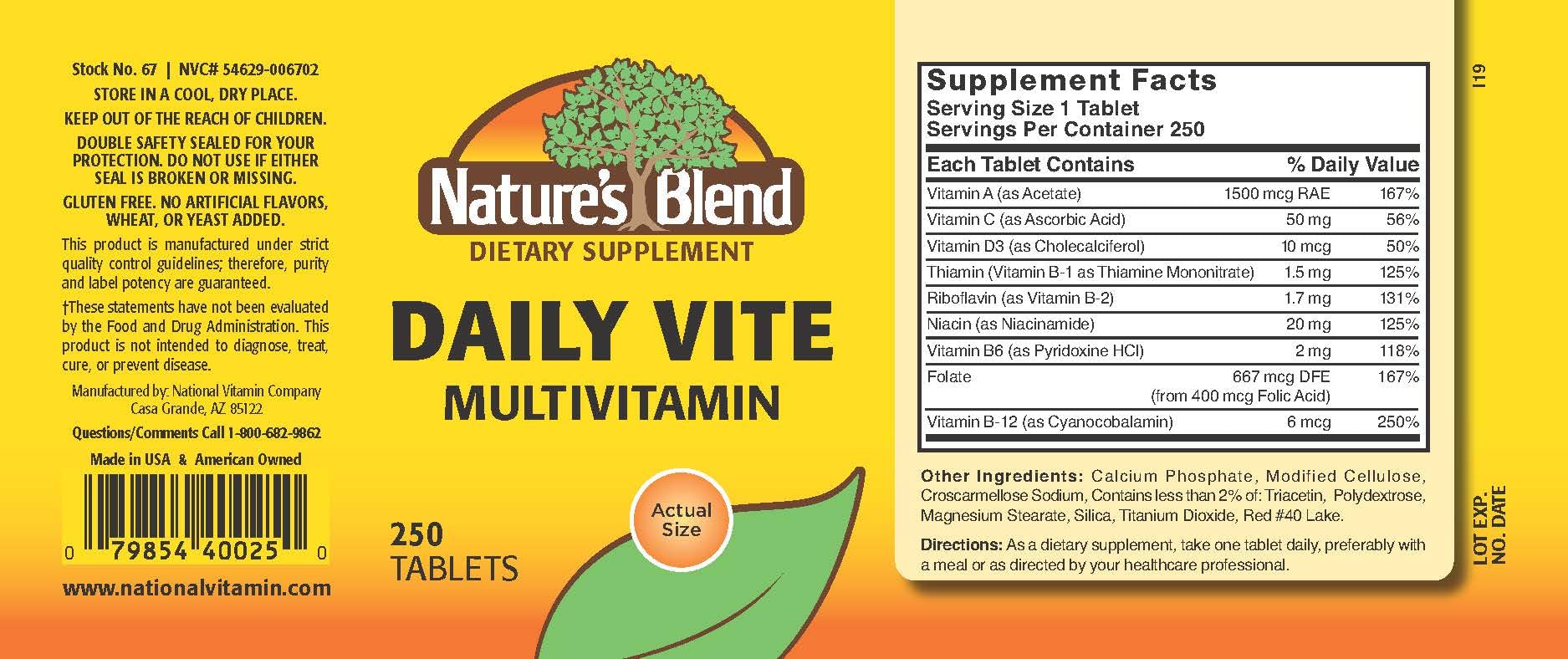 daily vitamins for overall health