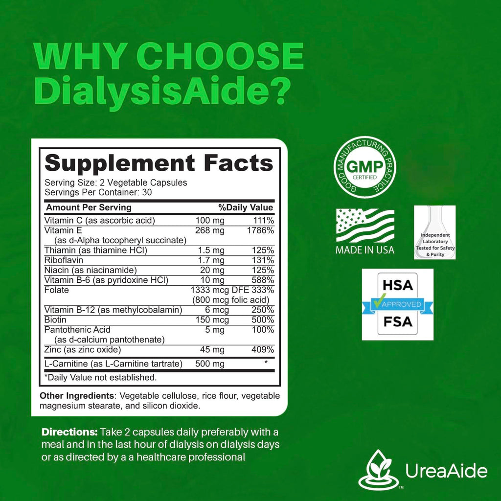 Daily vitamins for renal health maintenance