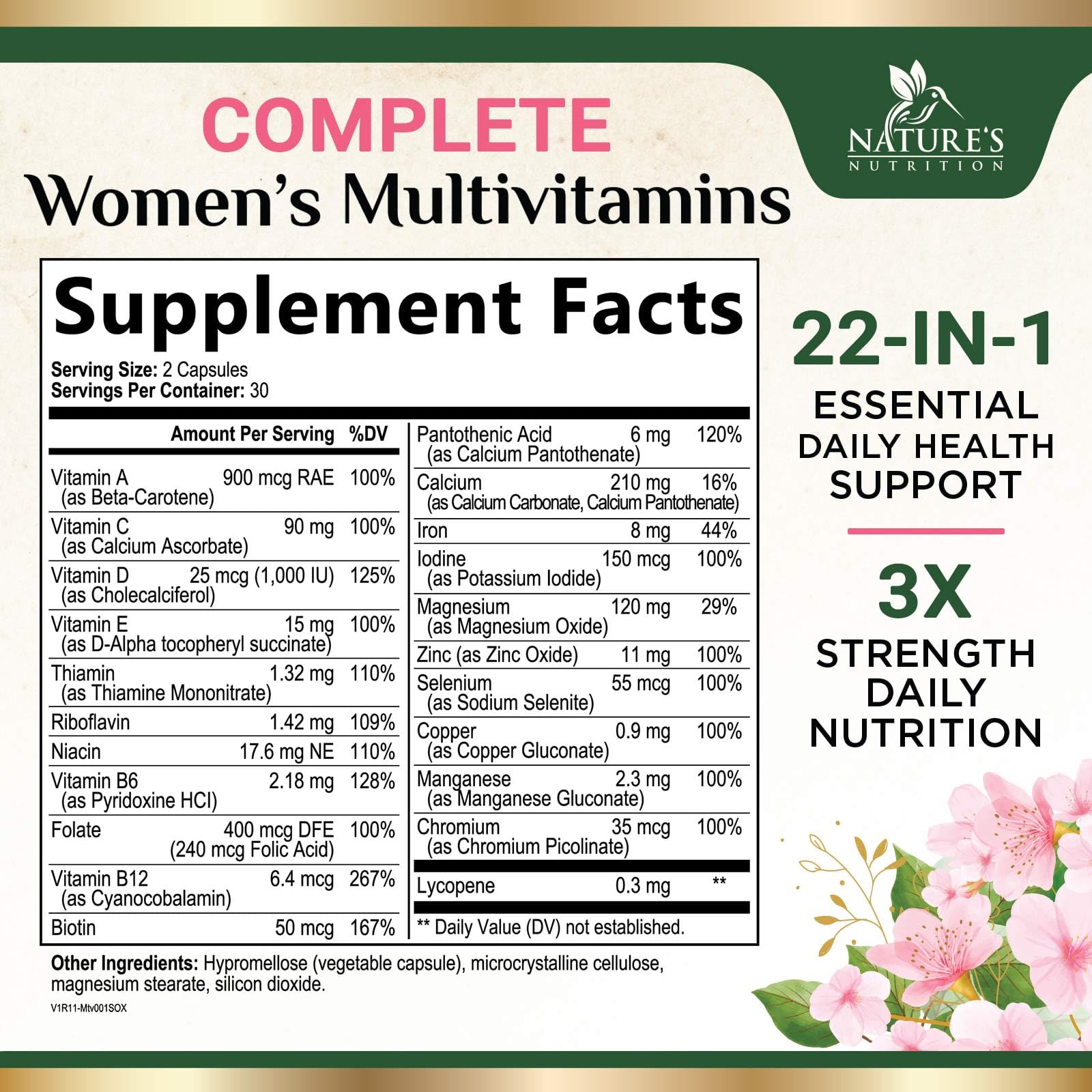 daily vitamins for women's health