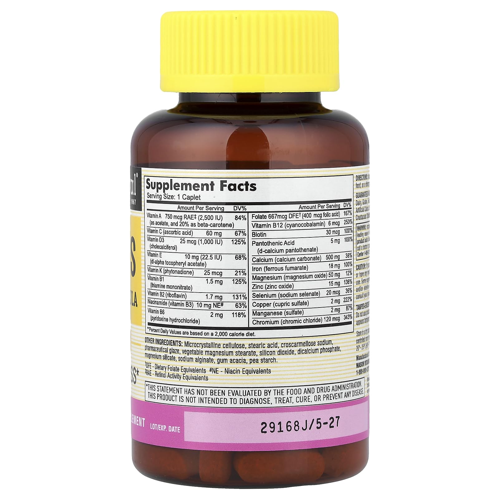 Daily vitamins for women's health