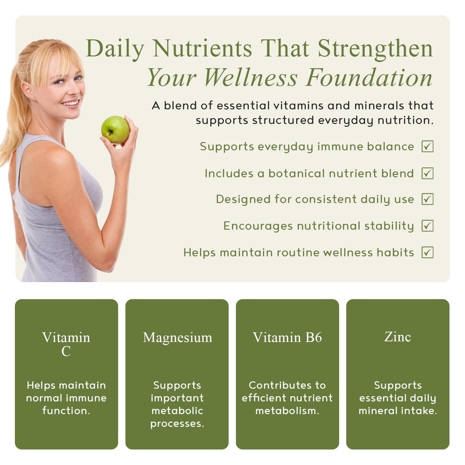 daily vitamins with magnesium and zinc