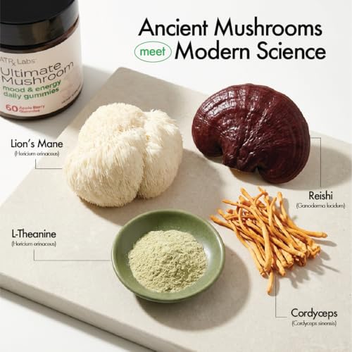 Daily vitamins with mushrooms for health