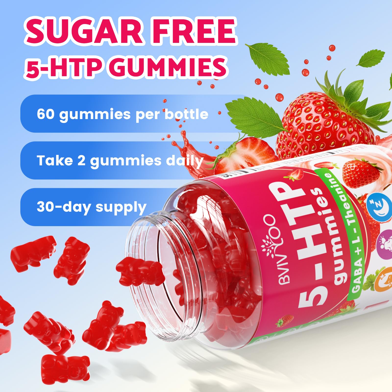 Daily wellness gummies with GABA