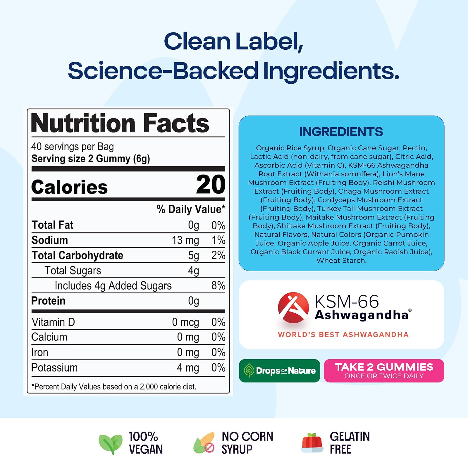 Daily wellness gummy vitamins