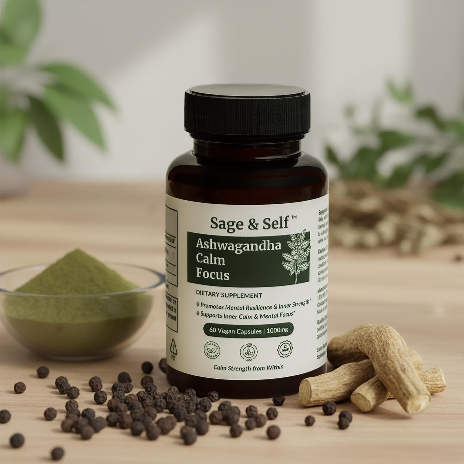 Daily wellness support with Ashwagandha capsules