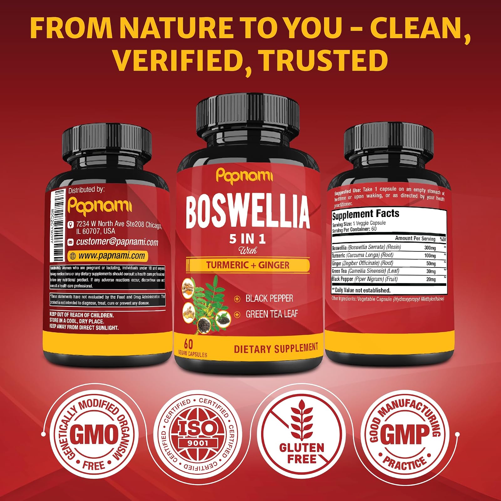 daily wellness turmeric & ginger capsules
