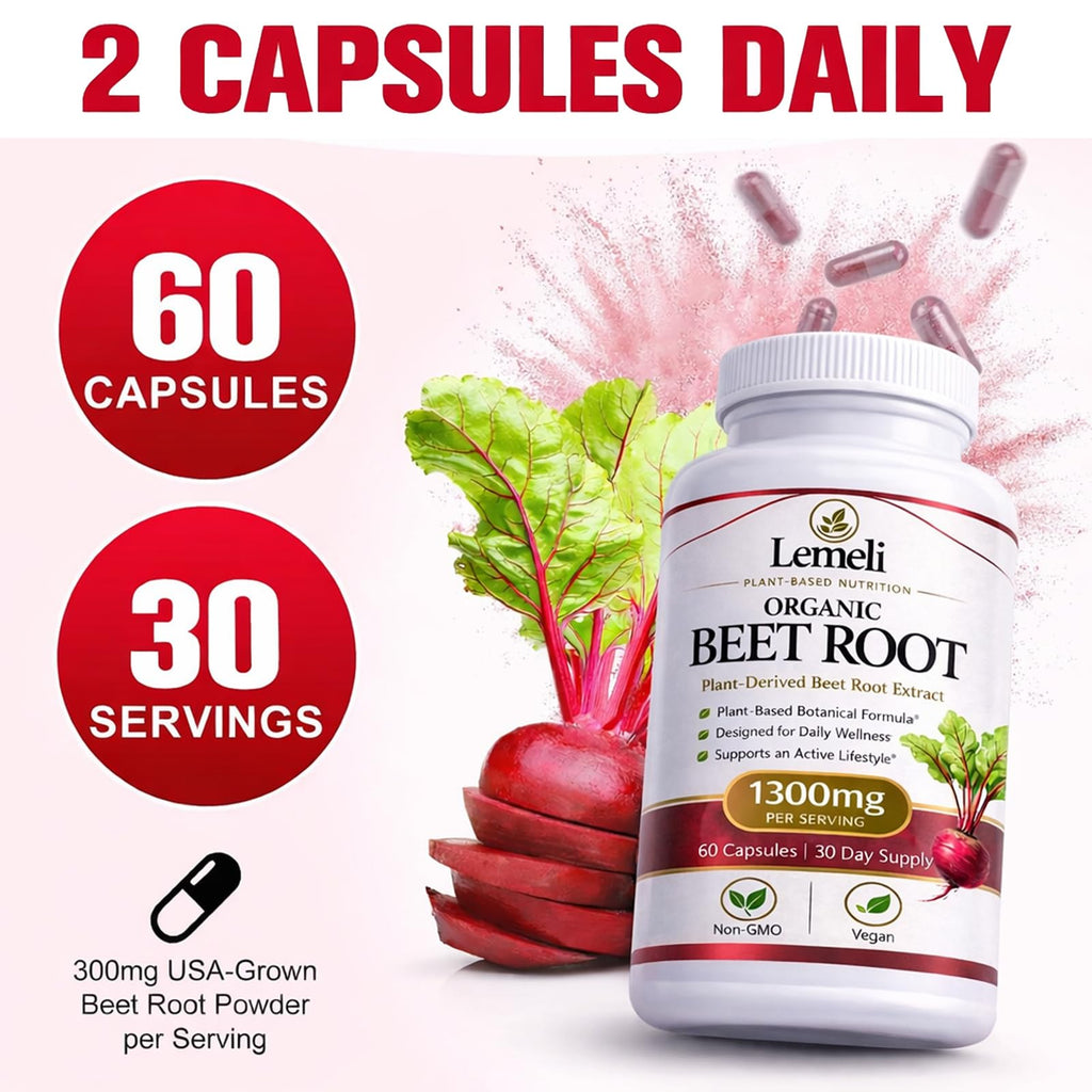 Daily wellness with beetroot capsules