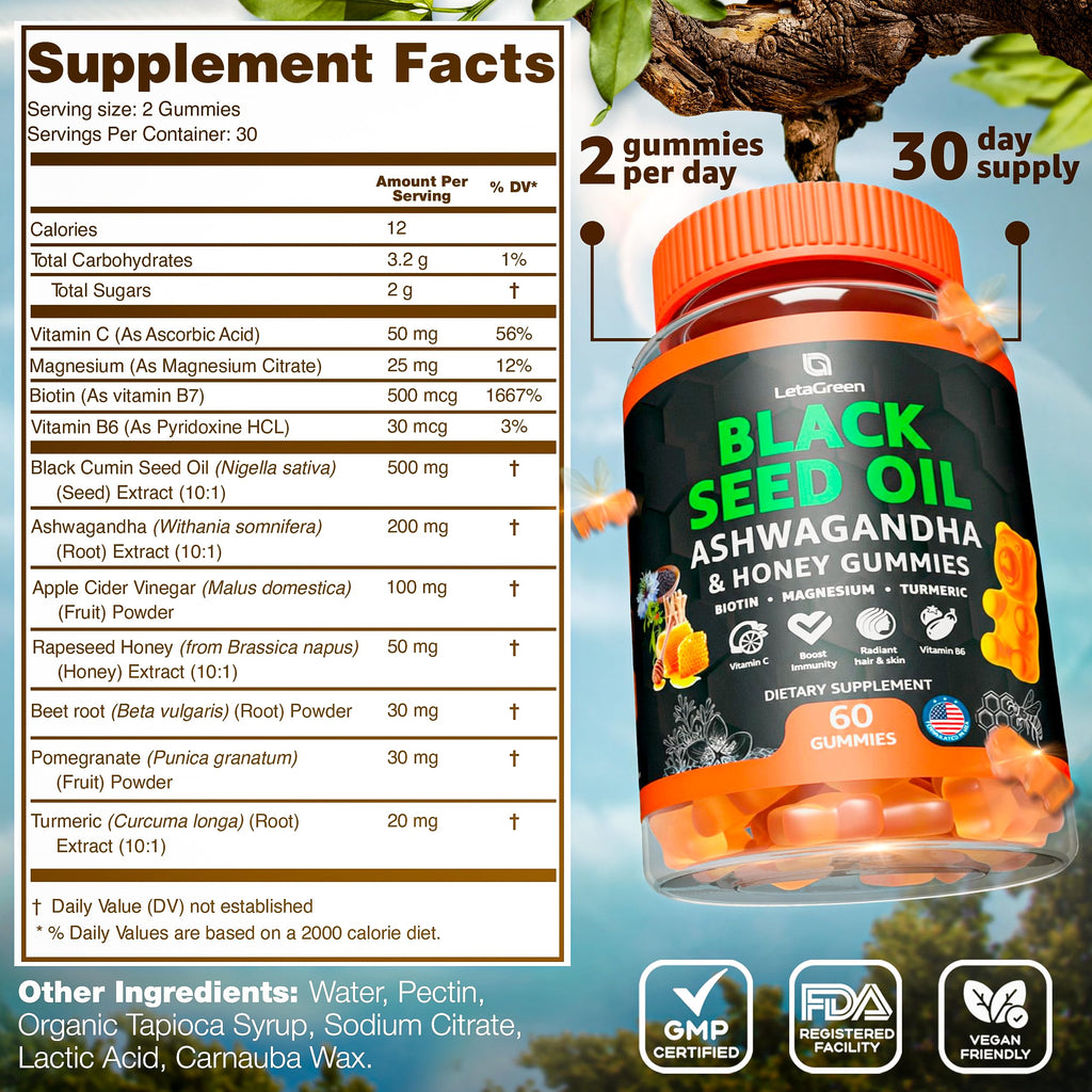Daily wellness with black seed oil gummies