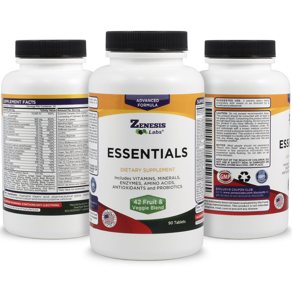 daily wellness with Essentials blended vitamins