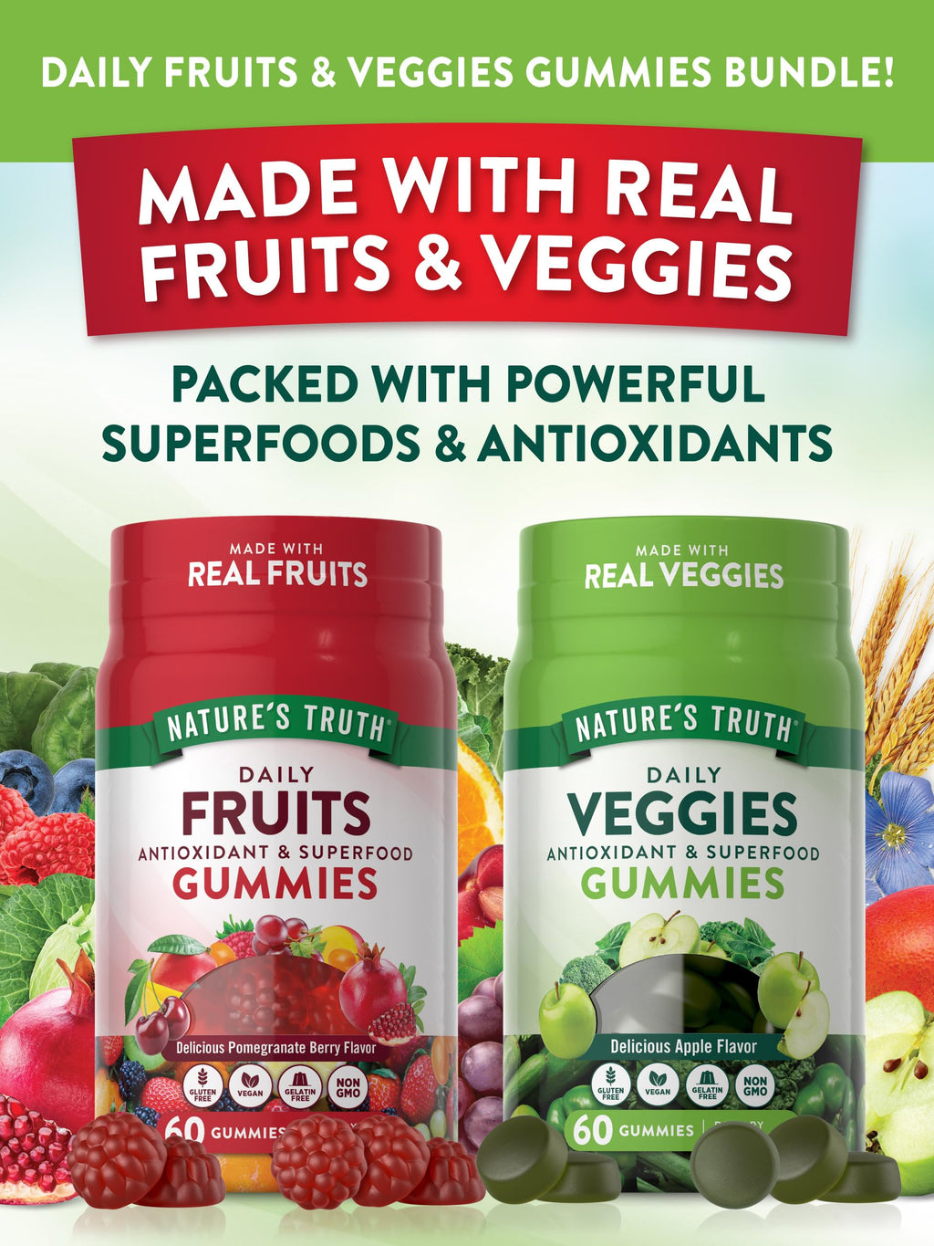 daily wellness with fruit and veggie gummies