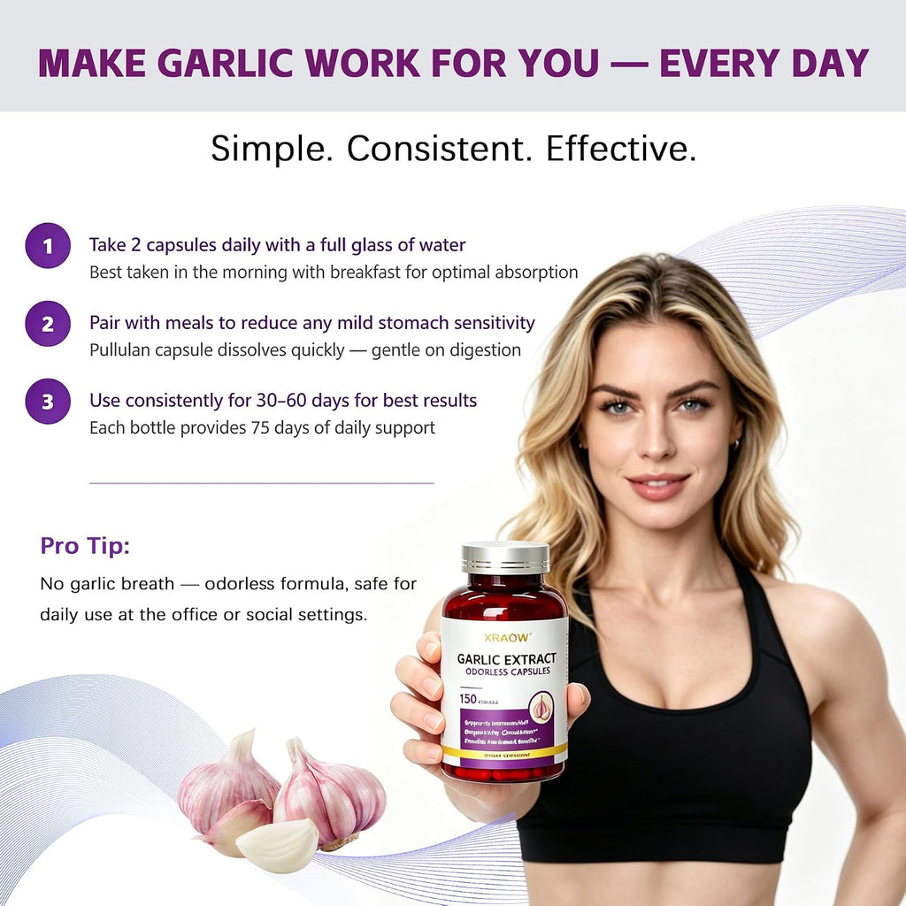 daily wellness with garlic capsules