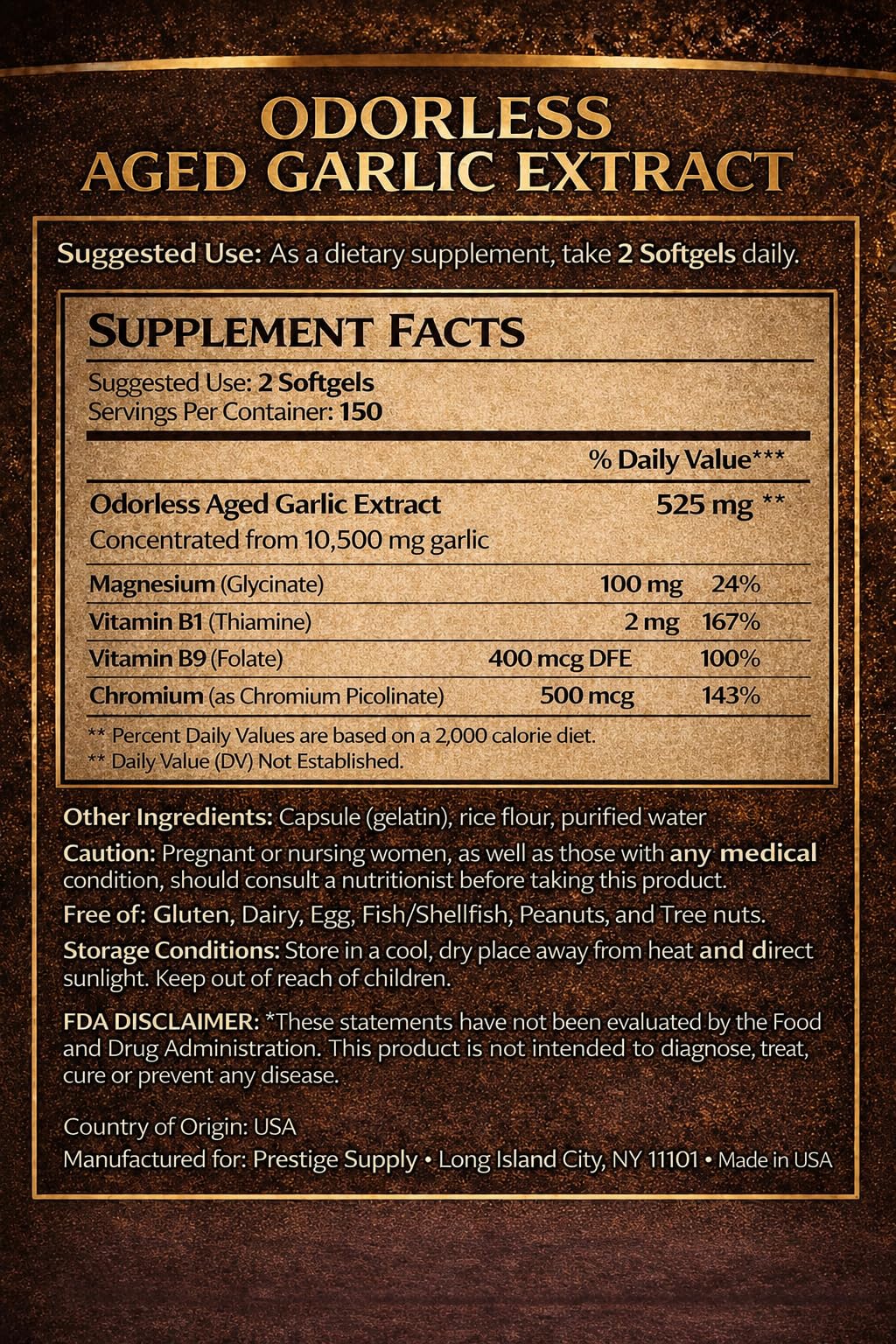 daily wellness with garlic supplements