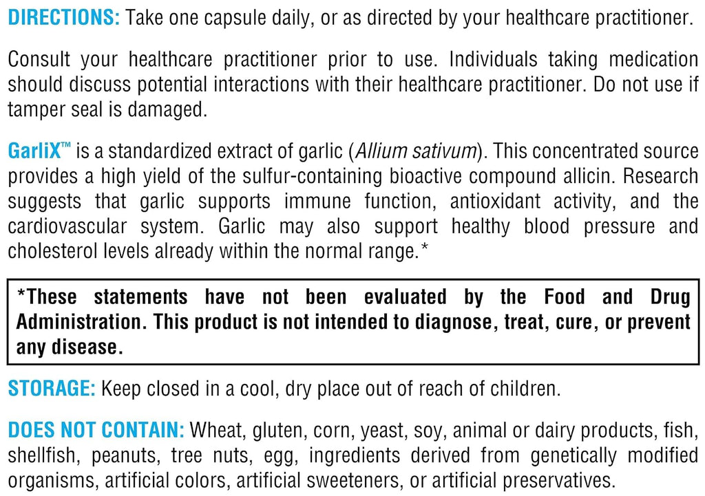 daily wellness with GarliX garlic