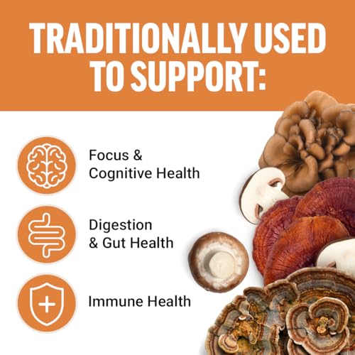 Daily wellness with mushroom capsules