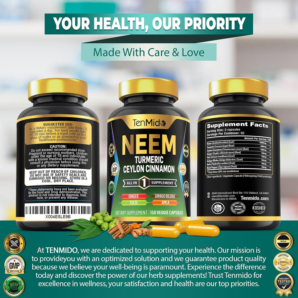 Daily wellness with neem leaf capsules