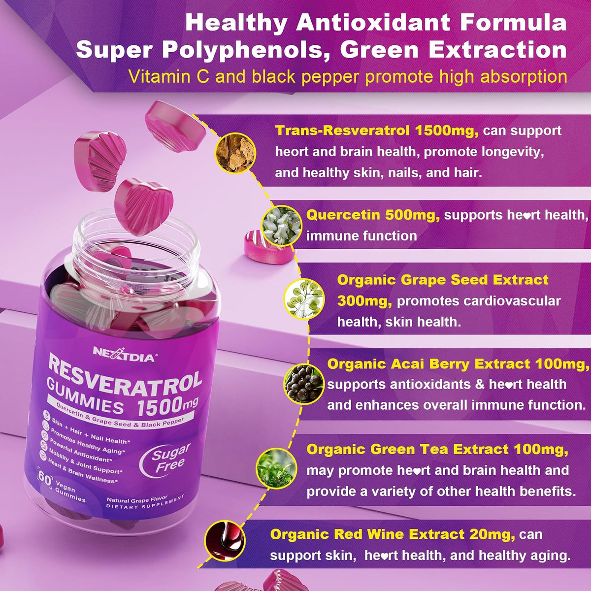 Daily wellness with Resveratrol gummies