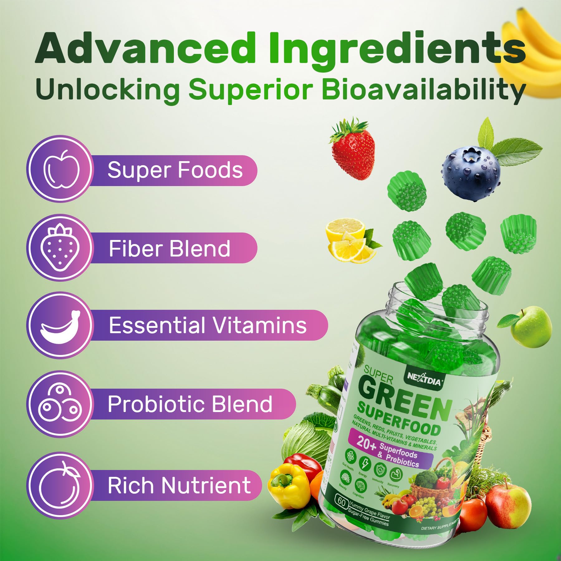 Daily wellness with spirulina gummies