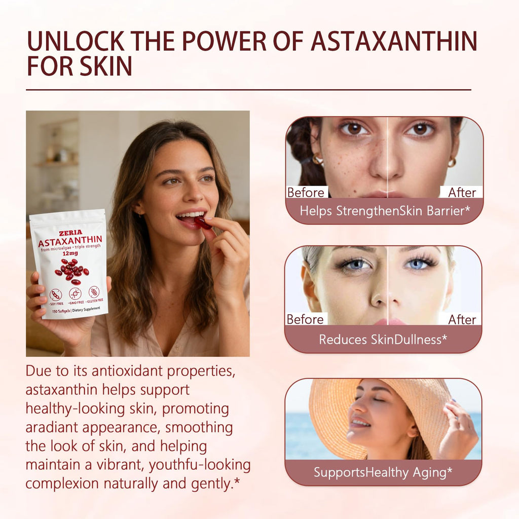 Daily wellness with ZERIA Astaxanthin softgels