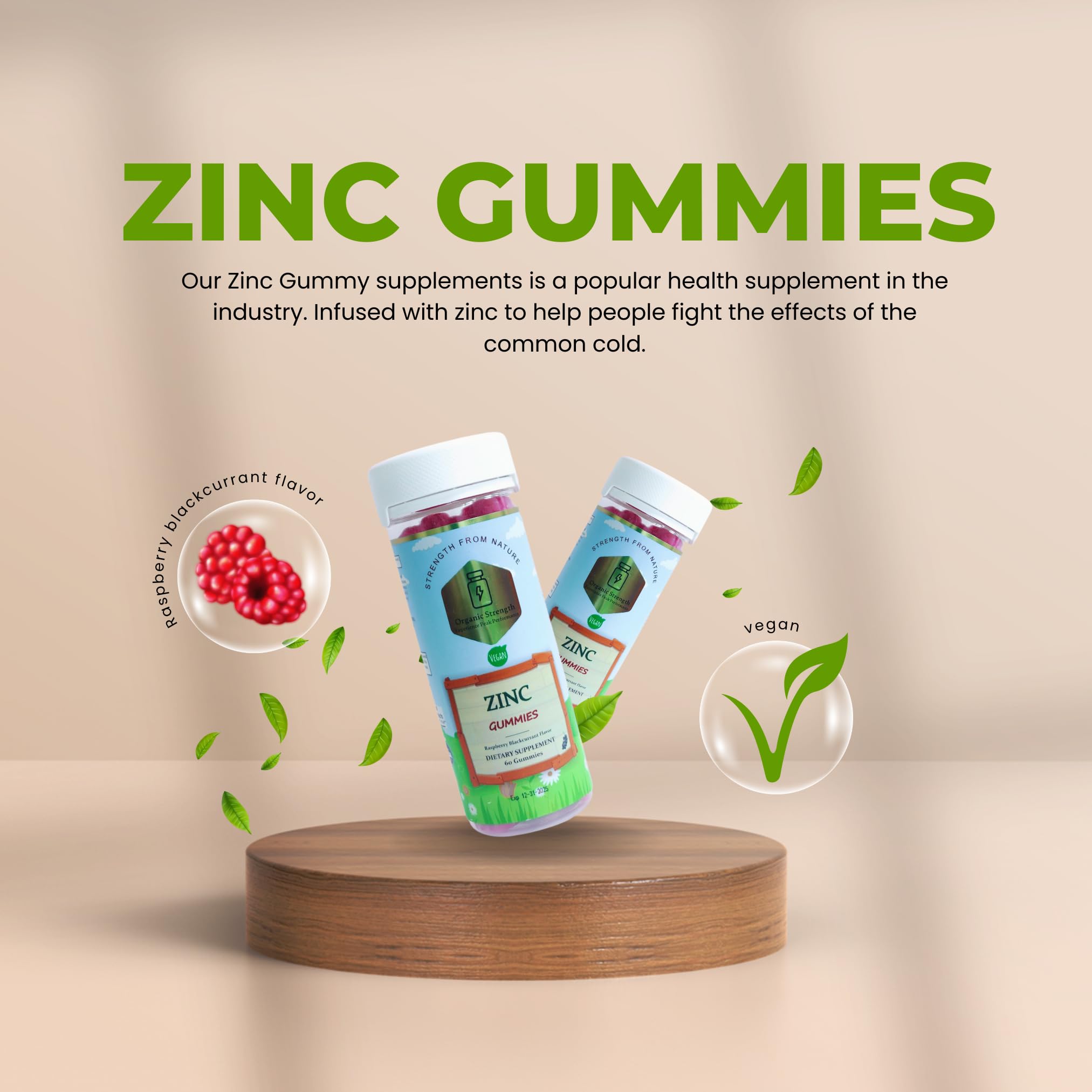 Daily zinc intake support gummies