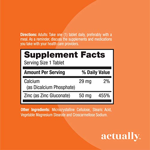 Daily zinc supplement for adults