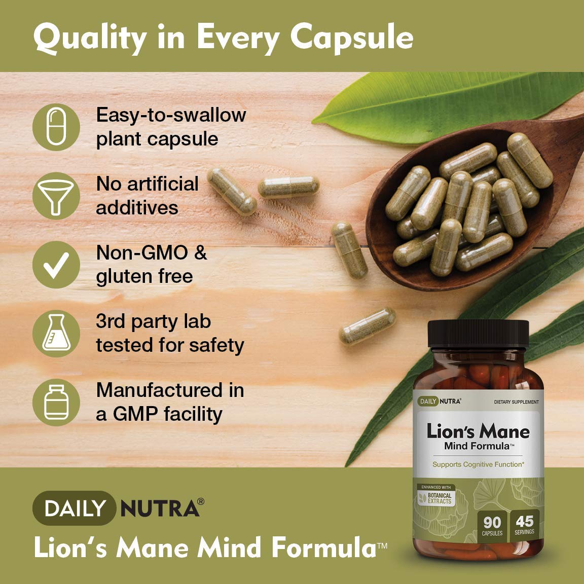DailyNutra herbal supplement for mental clarity