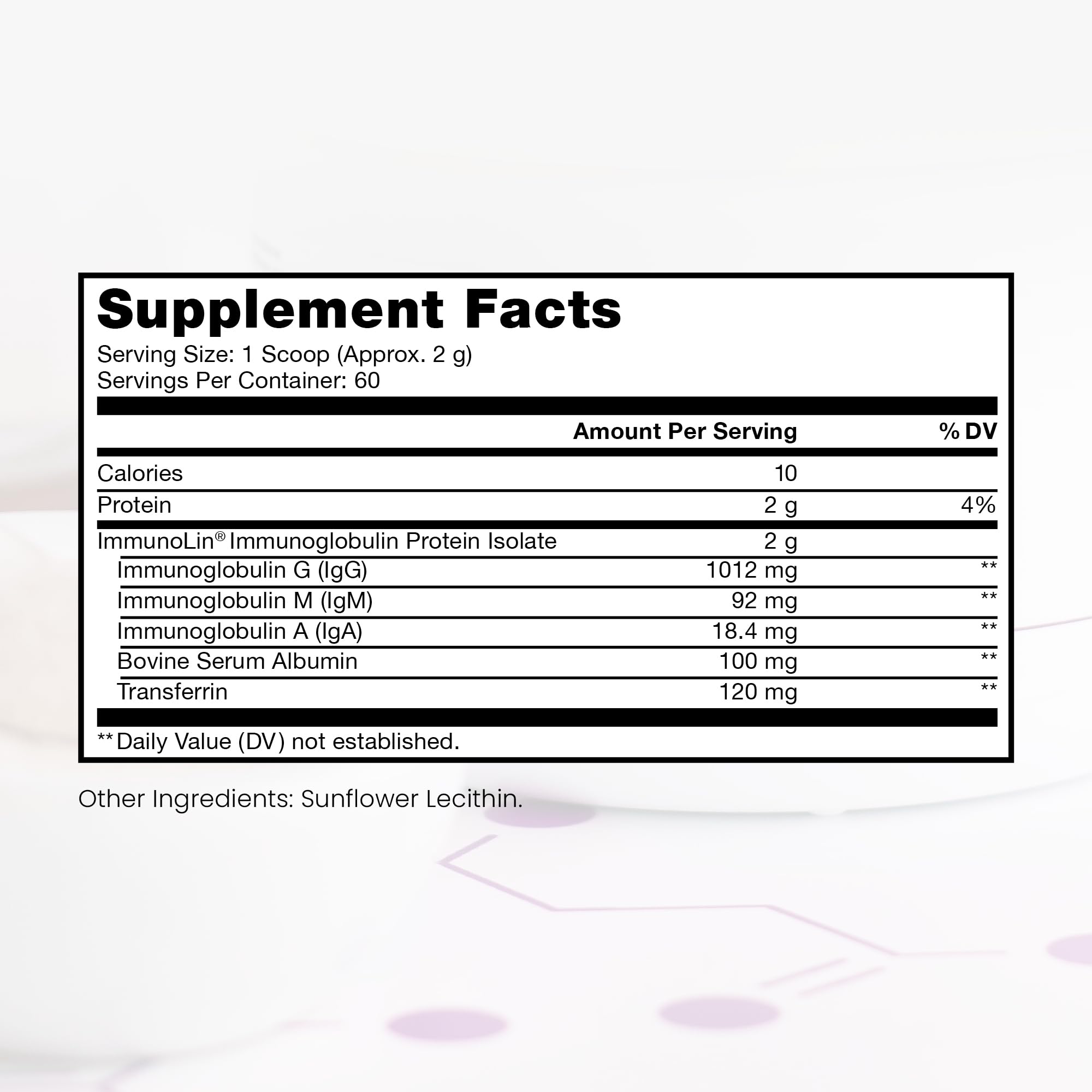 Dairy free colostrum supplement